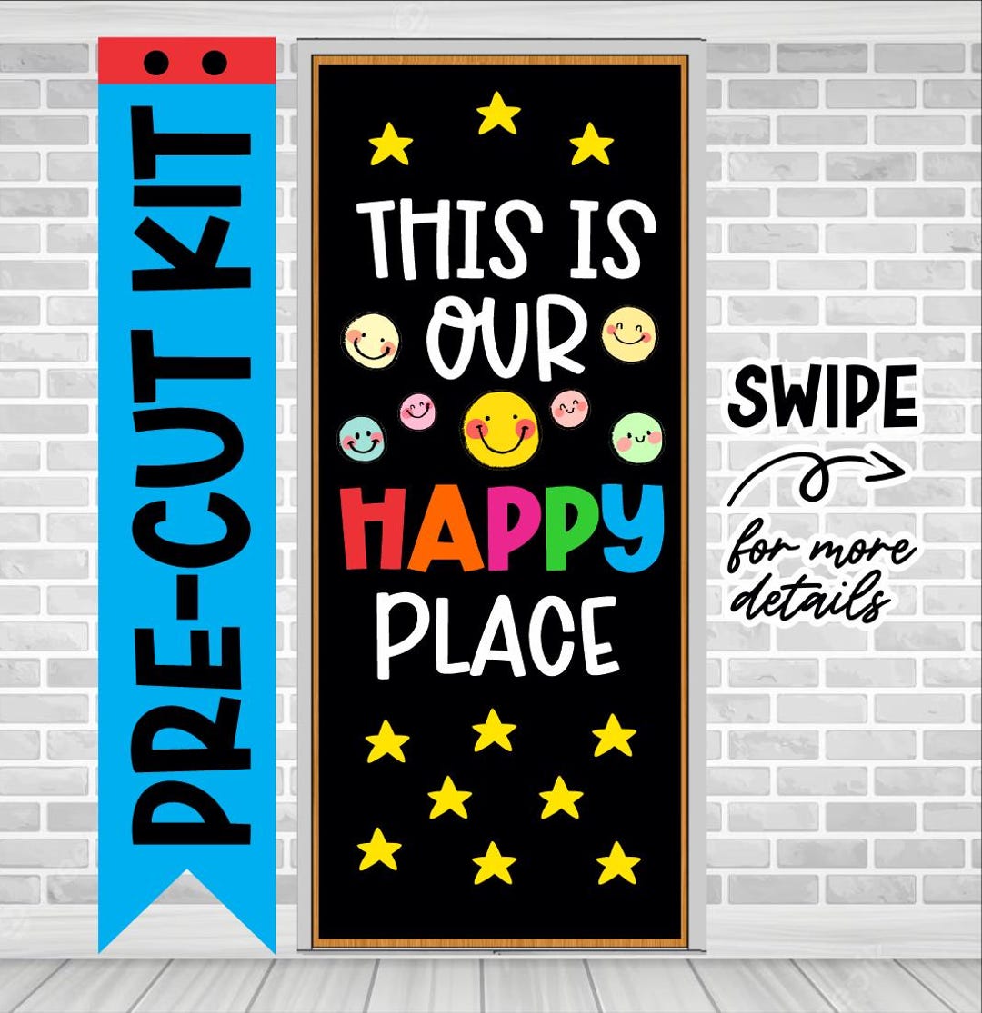 Happy Place Classroom Door Decoration Kit: School Decor - Etsy