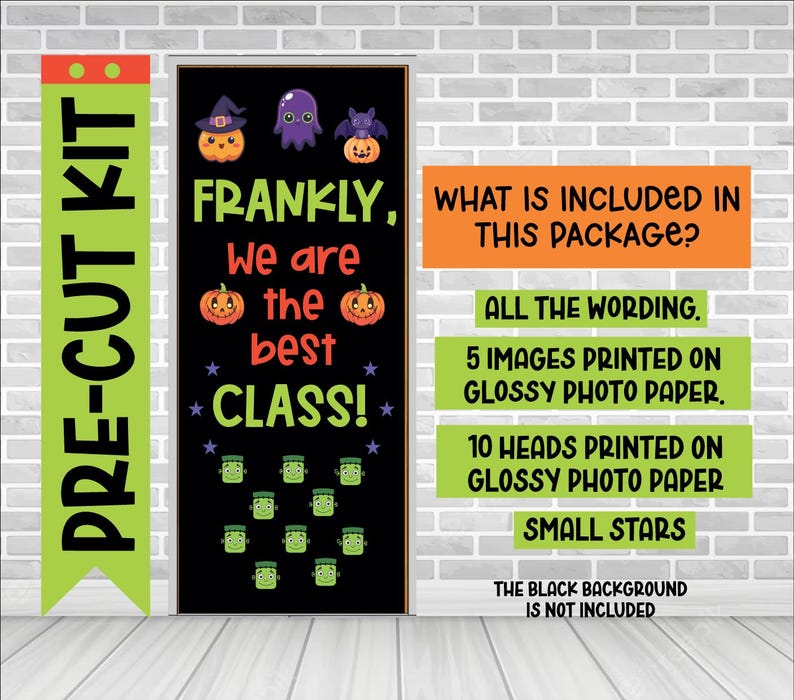 FRANKLY Halloween Pre-cut School Door Decoration, October Bulletin ...