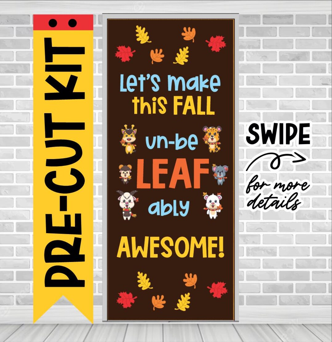 Fall Bulletin Board Precut Kit | Precut Autumn Classroom Door Decor Set ...