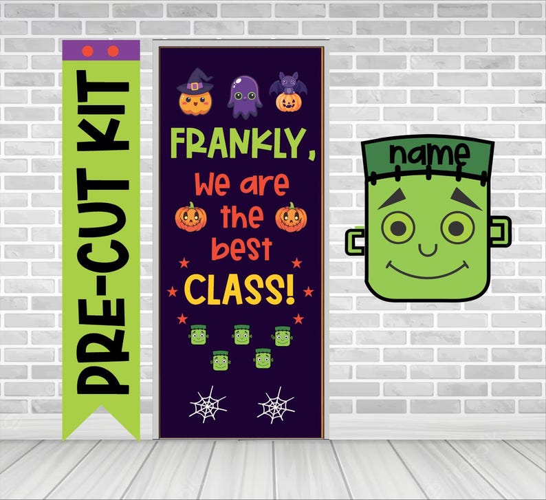 Halloween Classroom Door Decoration: Pre-cut Bulletin Board Kit - Etsy