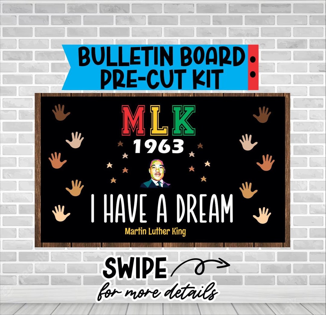 Martin Luther King Bulletin Board Kit, MLK Door Decor Kit, MLK Bulletin ...
