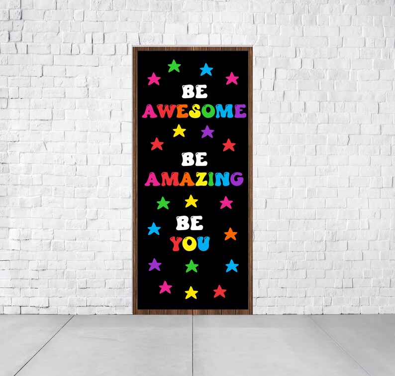 BE AWESOME School Door Decoration Teacher Appreciation - Etsy