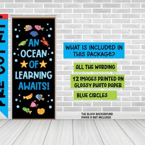 Ocean Learning Door Decoration Kit: School Bulletin Board Letters - Etsy
