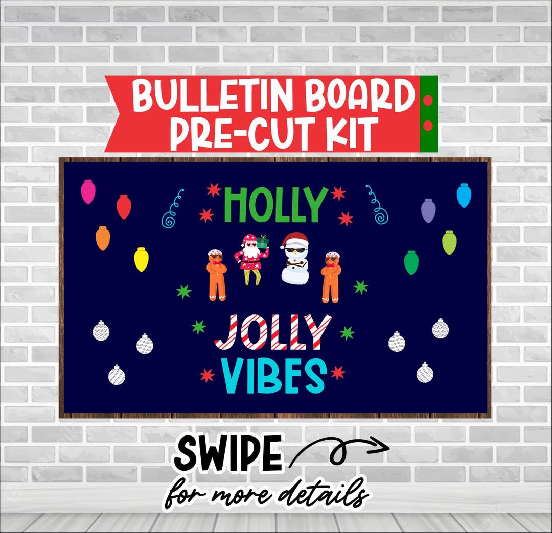 Christmas Classroom Bulletin Board Set Door Decoration | Precut ...