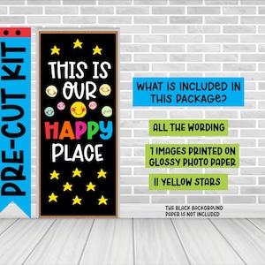 Happy Place Classroom Door Decoration Kit: School Decor - Etsy