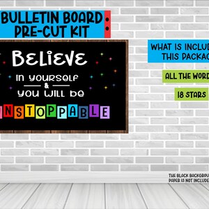 Believe in Yourself Bulletin Board Kit: Classroom Decor - Etsy