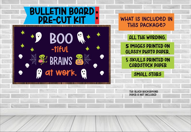 Halloween Bulletin Board Precut Kit: Classroom Door Decoration - Etsy