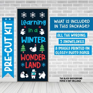 LEARNING WINTER WONDERLAND Precut School Door Classroom Decoration ...