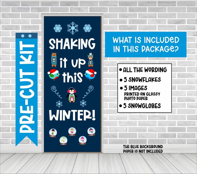 Christmas Bulletin Board Kit | Precut Holiday School Decor | Bulletin ...
