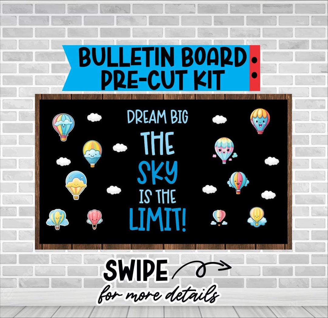 THE SKY LIMIT Precut Bulletin Board Kit: Classroom Door Decoration - Etsy