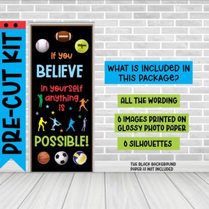 SPORTS PE BELIEVE School Door Kit, School Door Decoration, Bulletin ...