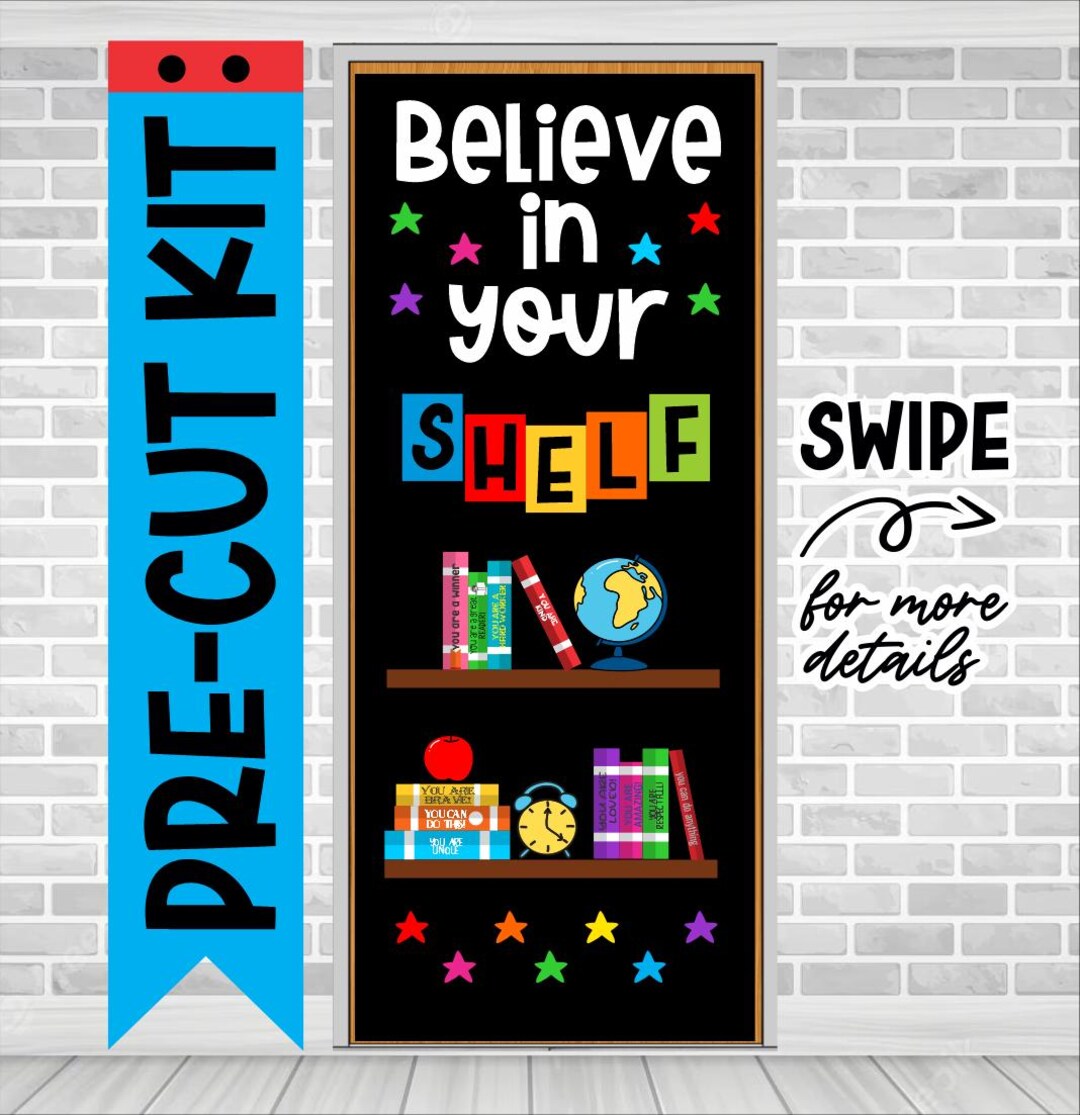Believe in Your Shelf Door Decoration Kit: Classroom Decor - Etsy