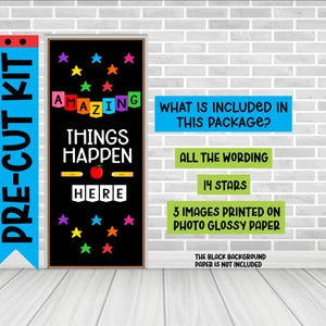 AMAZING THINGS Happen Here School Door Decoration Kit Teacher ...