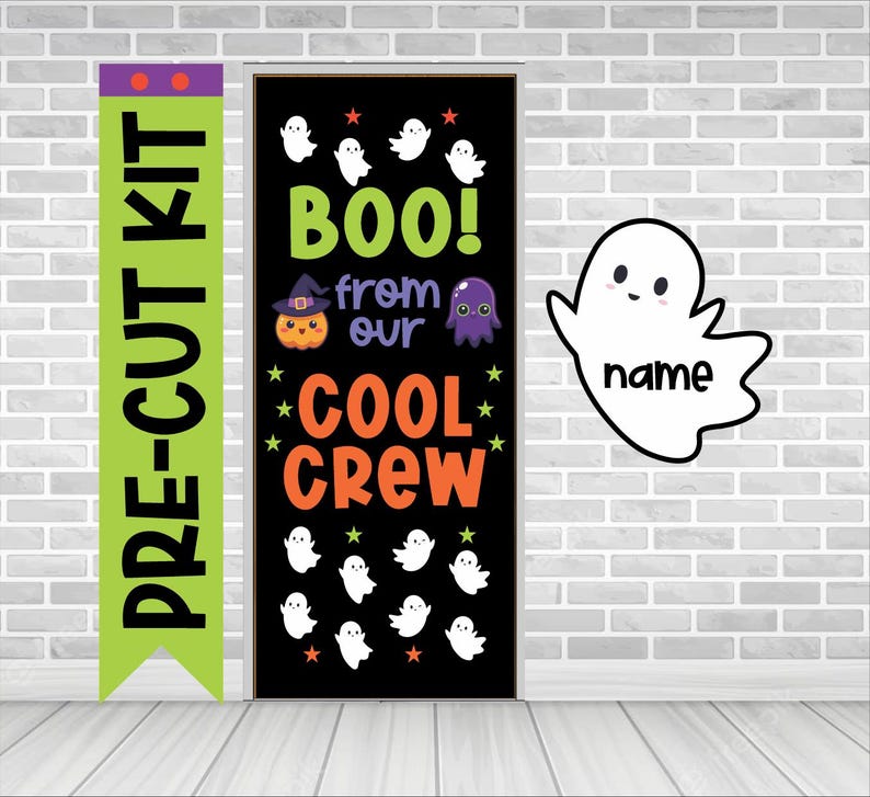COOL CREW Halloween Bulletin Board Halloween School Door Decor Bulletin ...