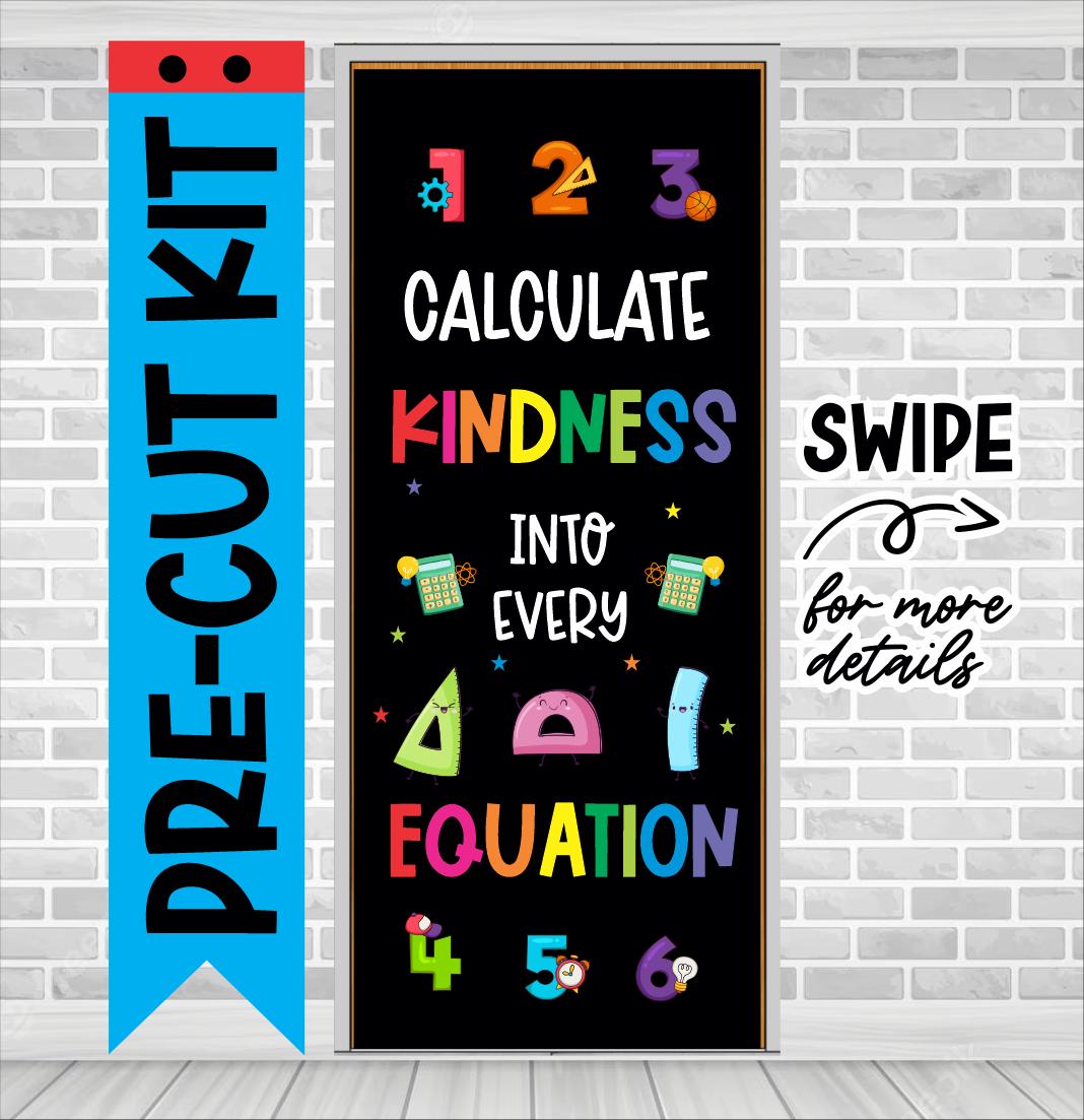 Calculate Kindness Math Door Kit: School Bulletin Board Decoration - Etsy