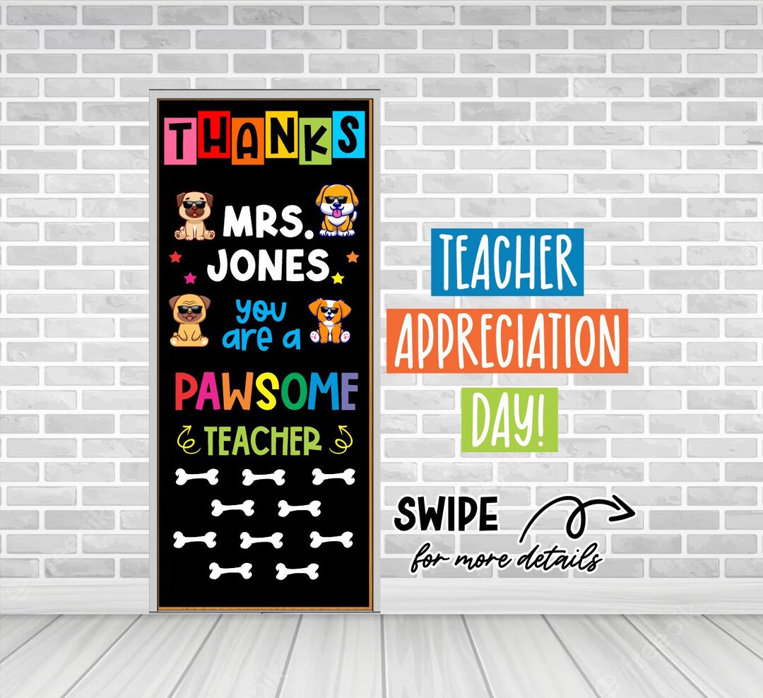 DOG PAW School Door Decoration Kit, Animal Teacher Appreciation ...