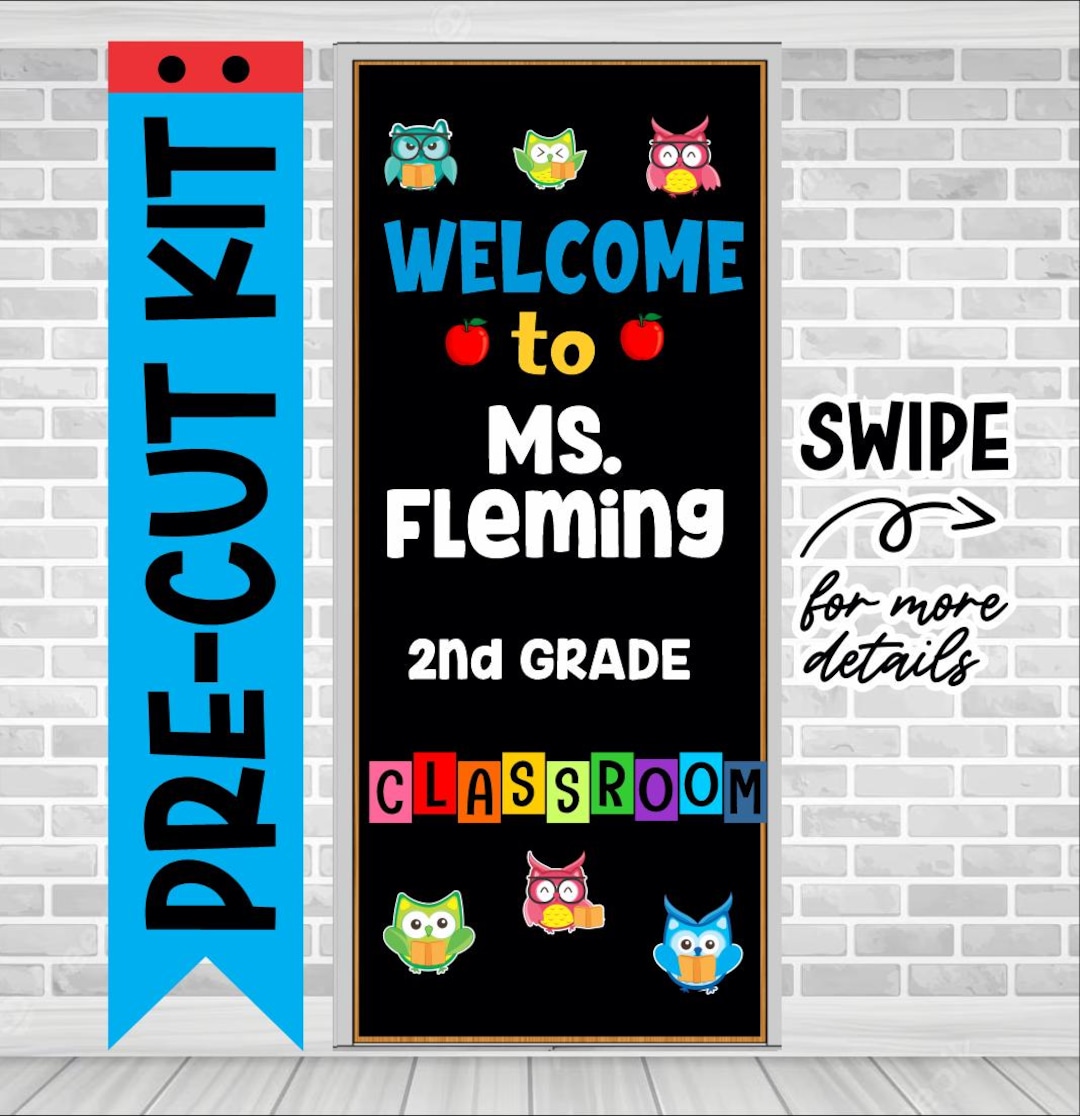 Welcome School Door Decoration Kit: Classroom Bulletin Board Letters - Etsy