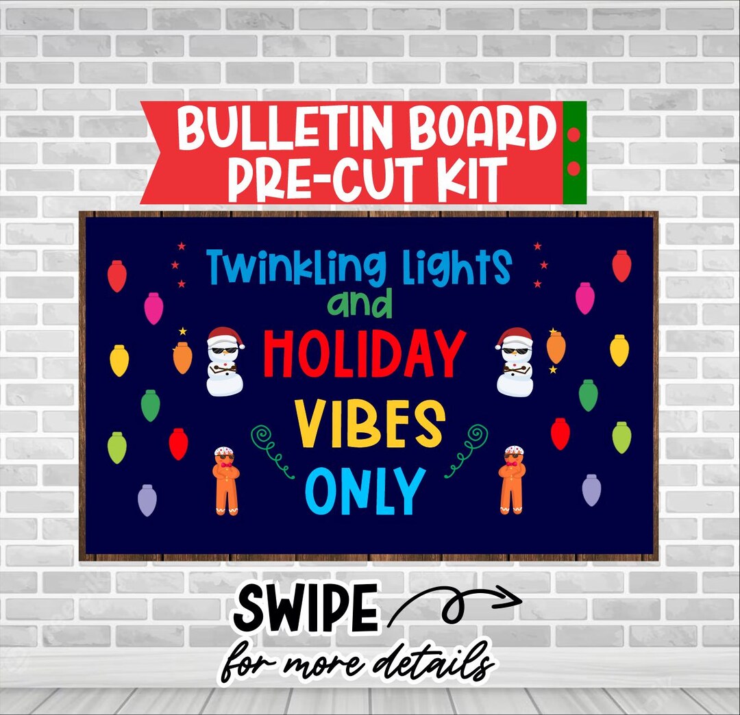 Christmas Classroom Bulletin Board Set Door Decoration | Precut ...
