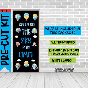 THE SKY IS the Limit Bulletin Board Kit, Classroom Letters, Door ...