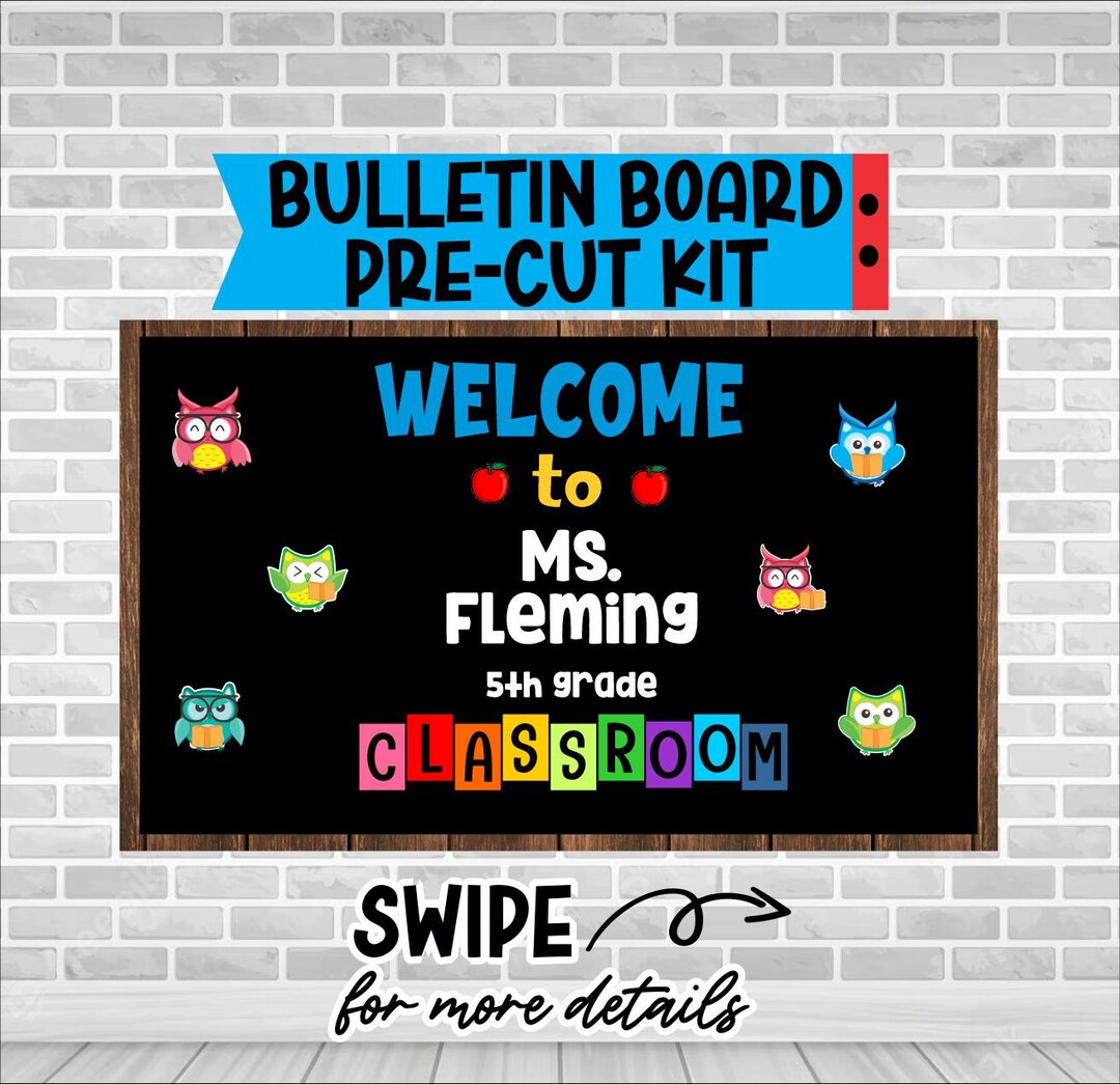 WELCOME OWL Bulletin Board Kit: Classroom Door Decoration - Etsy