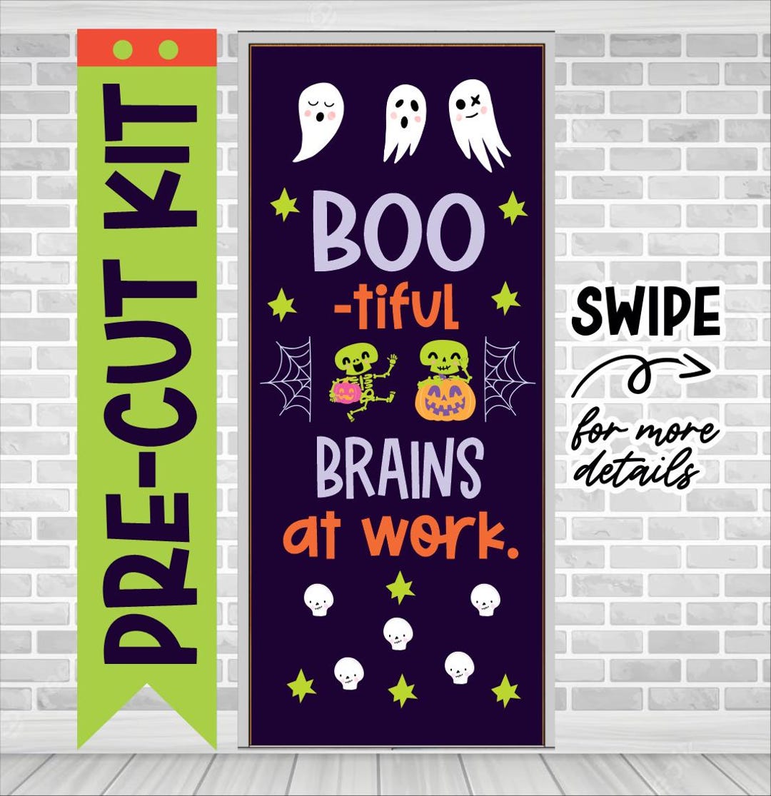 Halloween Brains Bulletin Board Kit: Pre-cut Classroom Door Decor - Etsy