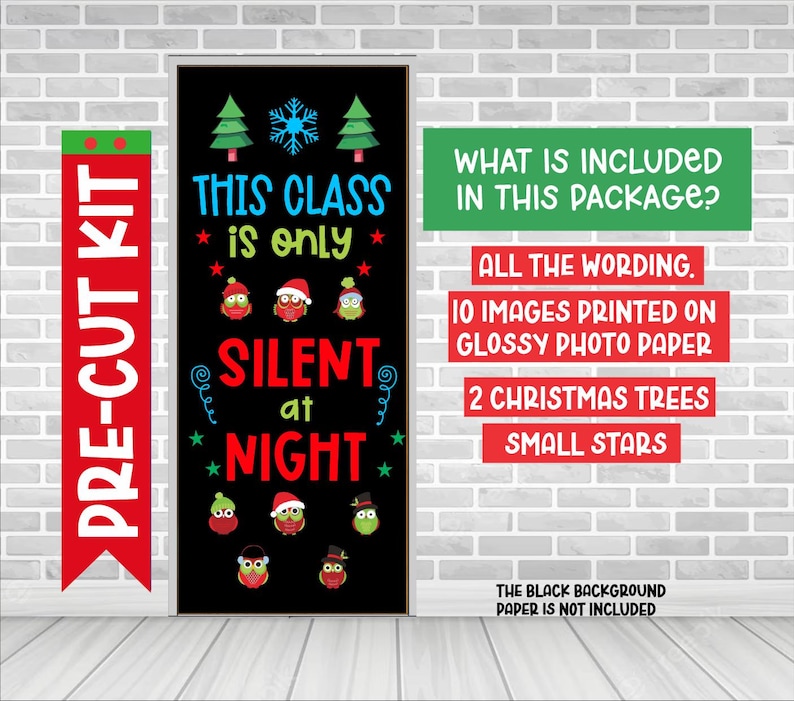 Christmas Bulletin Board Kit | Precut Holiday School Decor | Bulletin ...