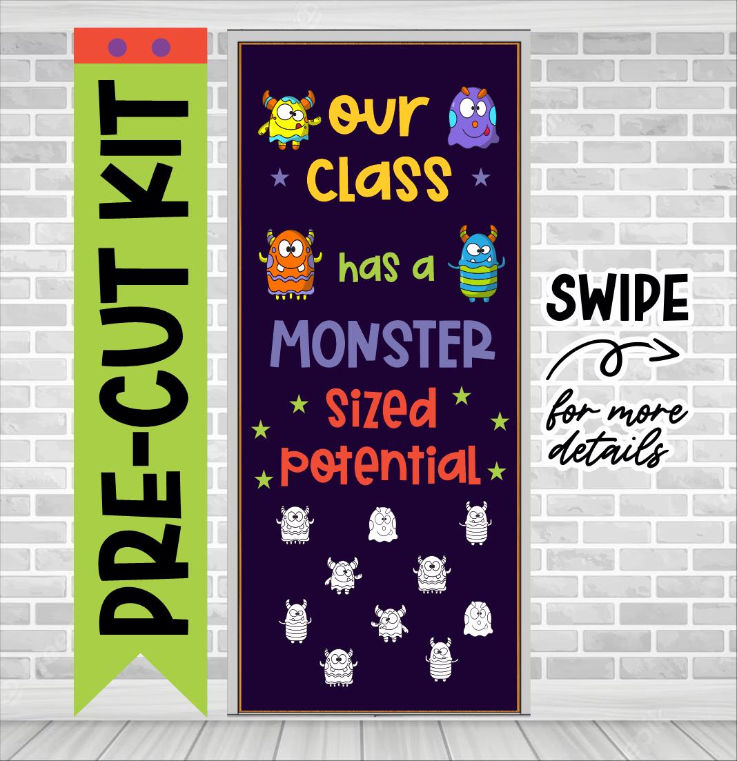Halloween Monster Classroom Door Decoration: Pre-cut Bulletin Board - Etsy