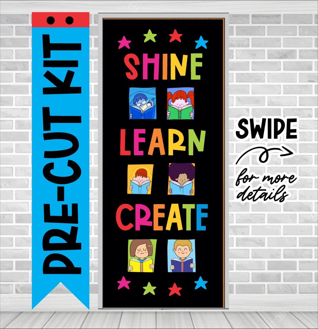 SHINE LEARN CREATE School Door Kit, School Door Decoration, School ...