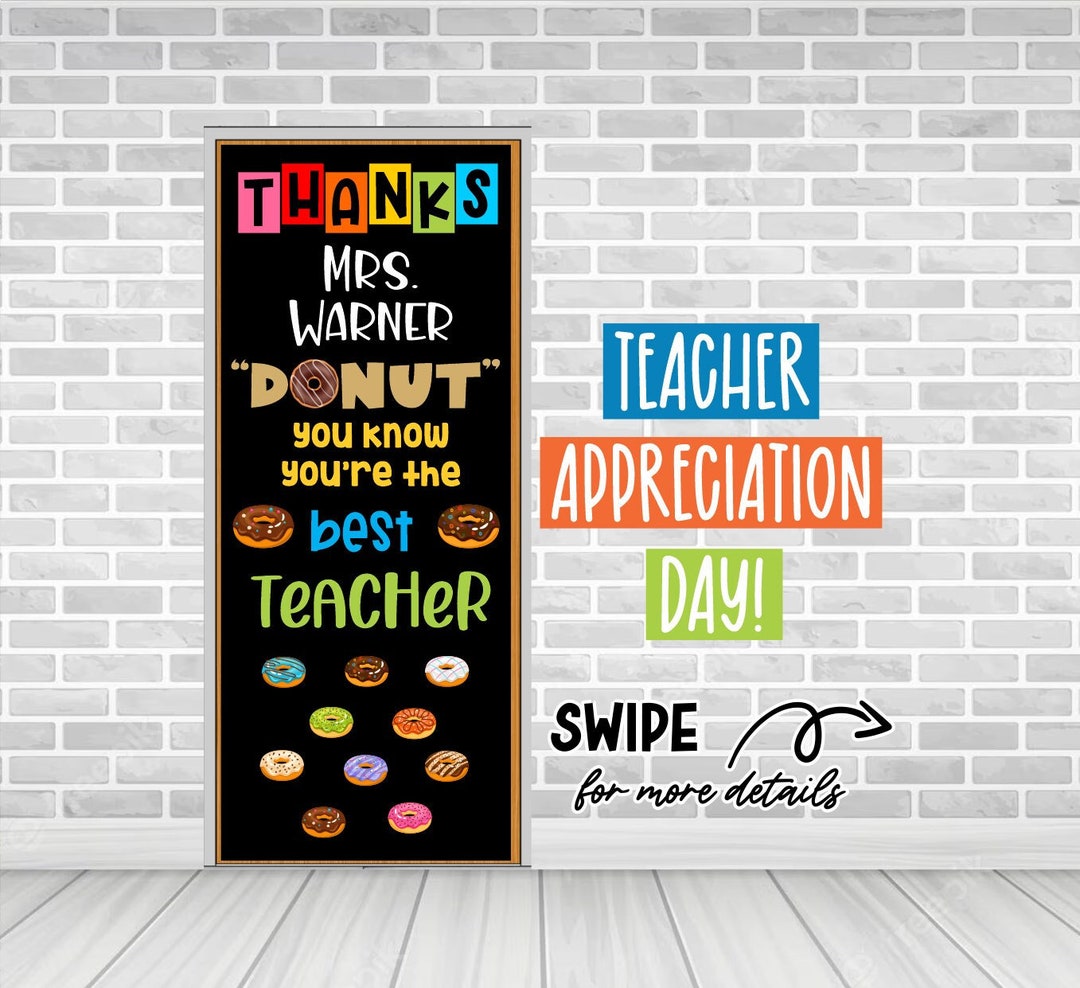 DONUT Teacher Appreciation Day Kit School Door Decor Classroom - Etsy
