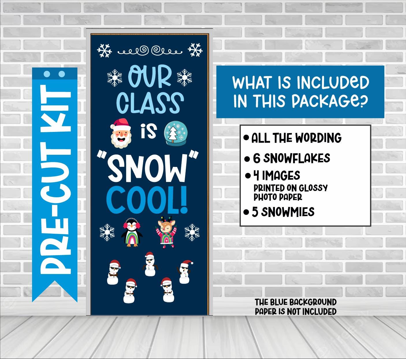 Christmas Bulletin Board Kit | Precut Holiday School Decor | Bulletin ...