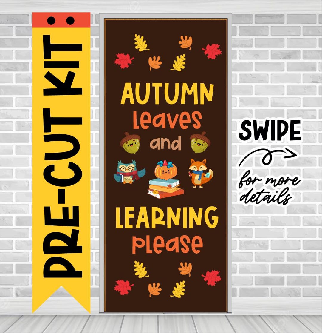 Fall Bulletin Board Precut Kit | Precut Autumn Classroom Door Decor Set ...