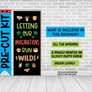 SAFARI WILD ANIMALS Bulletin Board Kit, Classroom Letters, Decoration ...