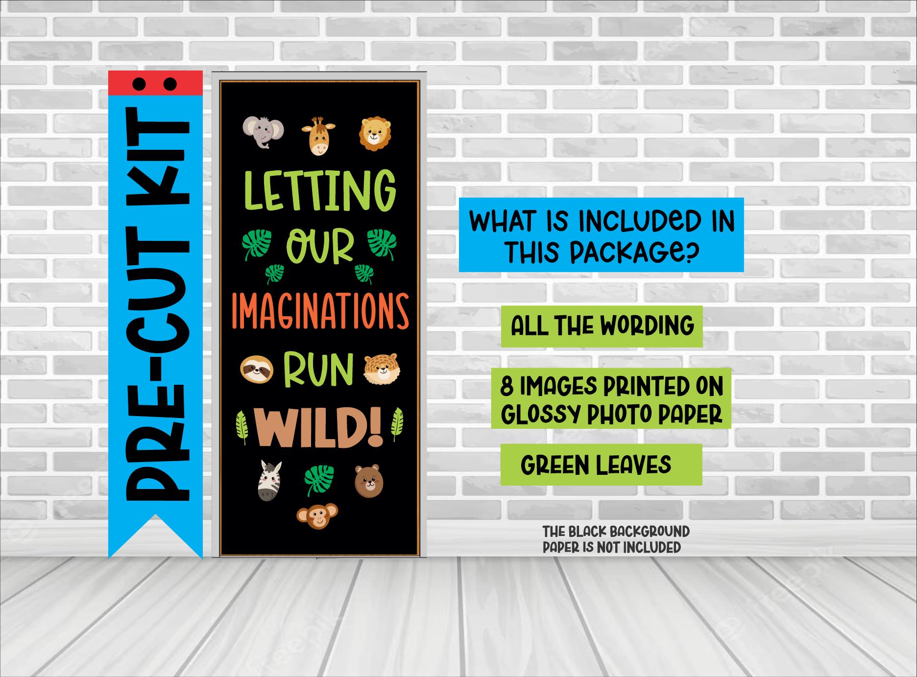 Safari Wild Animals Bulletin Board Kit: Classroom Door Letters - Etsy