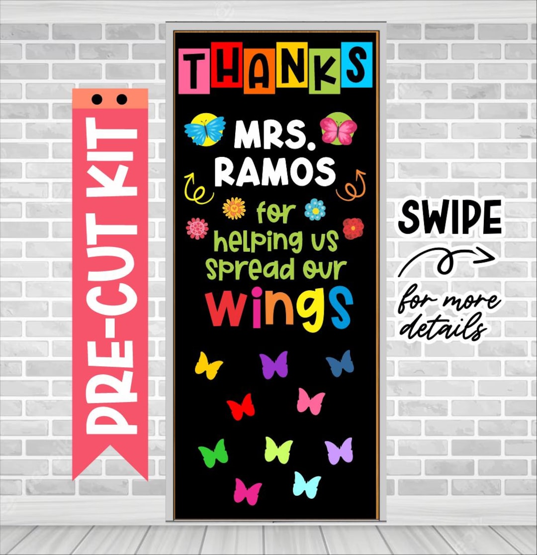SPREAD OUR WINGS Precut Teacher Appreciation Door Decorations, School ...