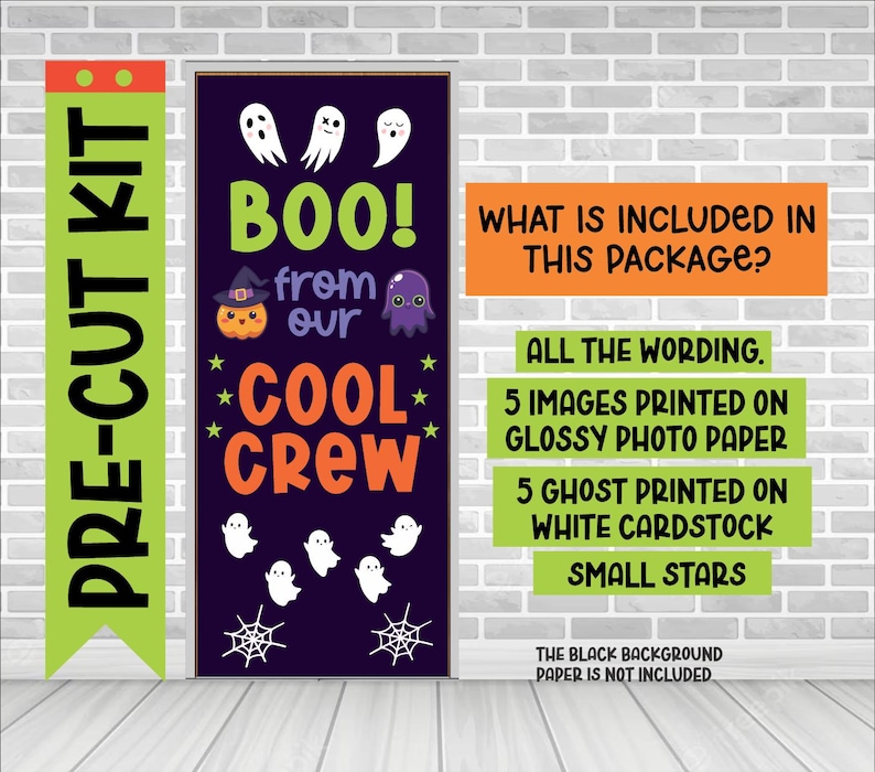 COOL CREW Halloween Bulletin Board Halloween School Door Decor Bulletin ...