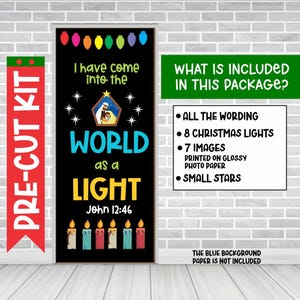 Christmas Religious Bulletin Board Door Decor| Precut Holiday Bulletin ...