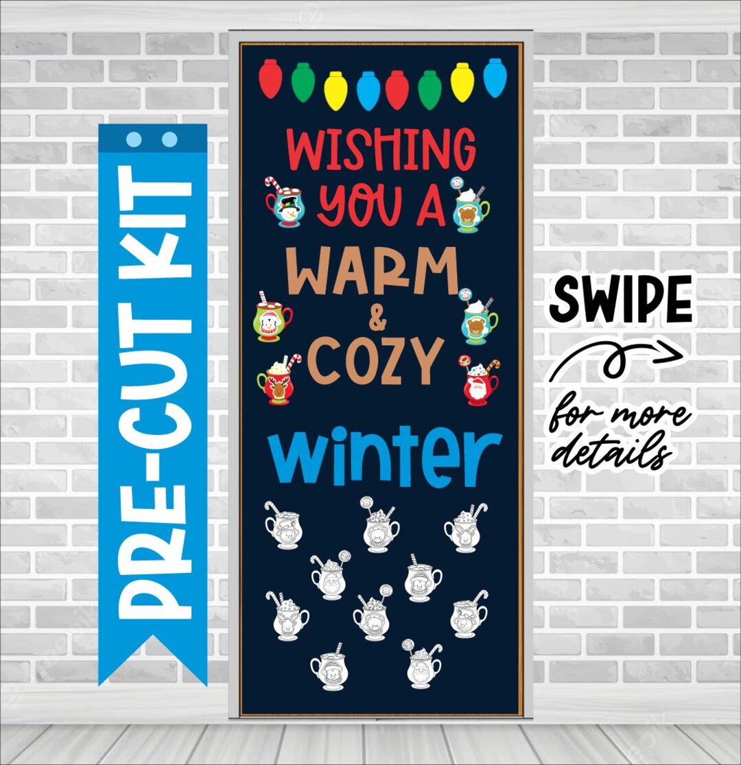 WARM AND COZY Christmas Door Decoration Classroom Decor School Decor ...