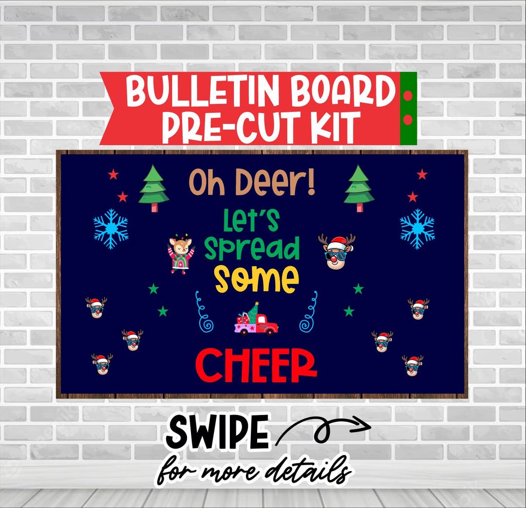 Christmas Classroom Bulletin Board Set Door Decoration | Precut ...