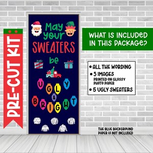 Christmas Bulletin Board Kit | Precut Holiday School Decor | Bulletin ...