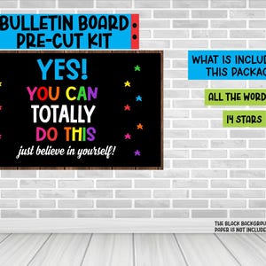 YES YOU CAN Bulletin Board Kit Classroom Decoration Letters Elementary ...