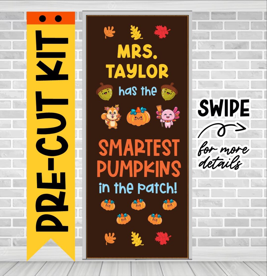 Fall Bulletin Board Precut Kit | Precut Autumn Classroom Door Decor Set ...