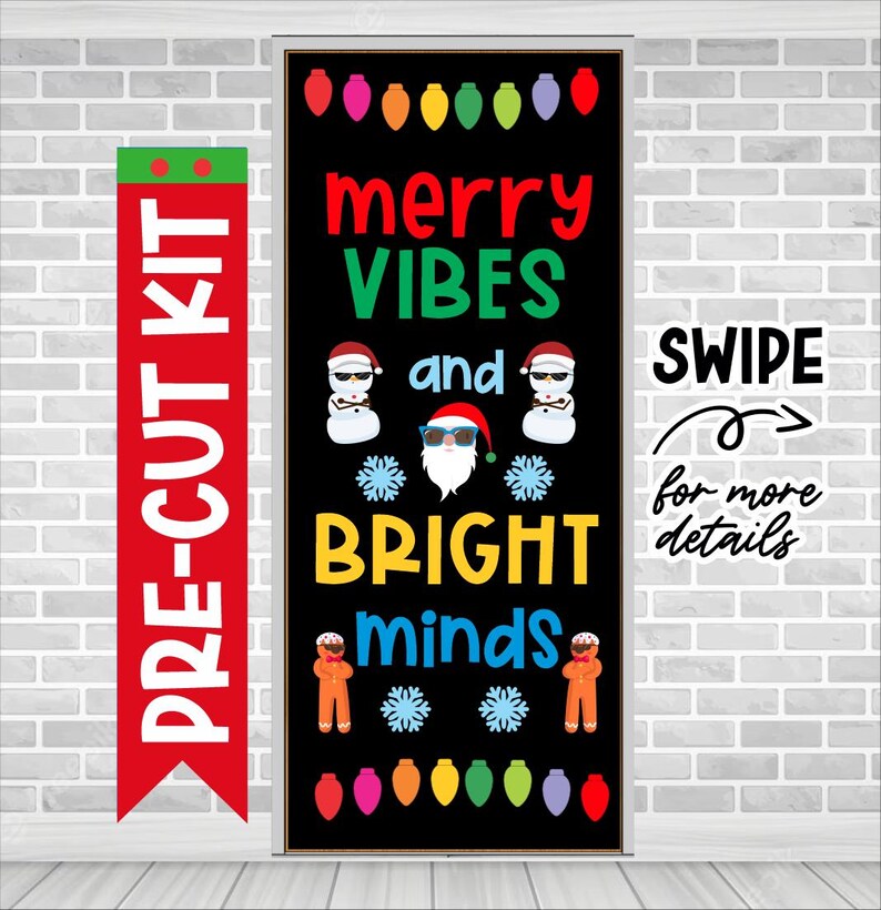 Christmas Bulletin Board Kit | Precut Holiday School Decor | Bulletin ...