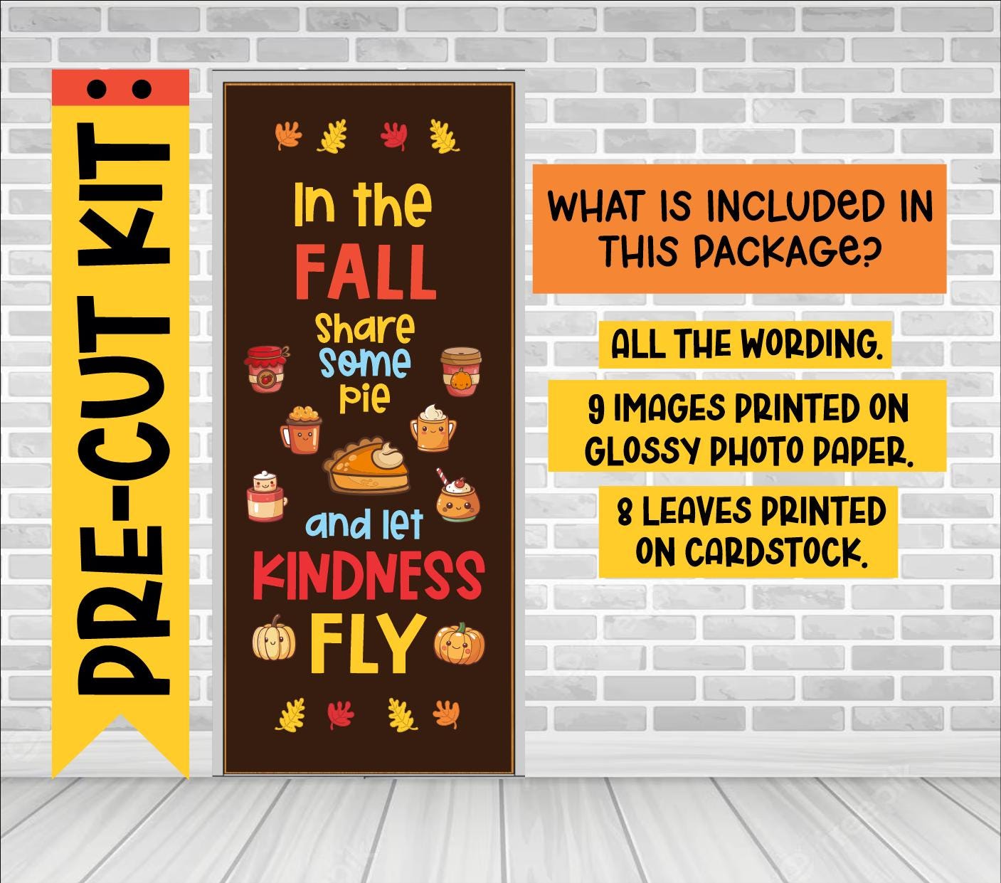 Fall Bulletin Board Precut Kit | Precut Autumn Classroom Door Decor Set ...