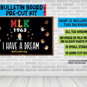 Martin Luther King Bulletin Board Kit, MLK Door Decor Kit, MLK Bulletin ...