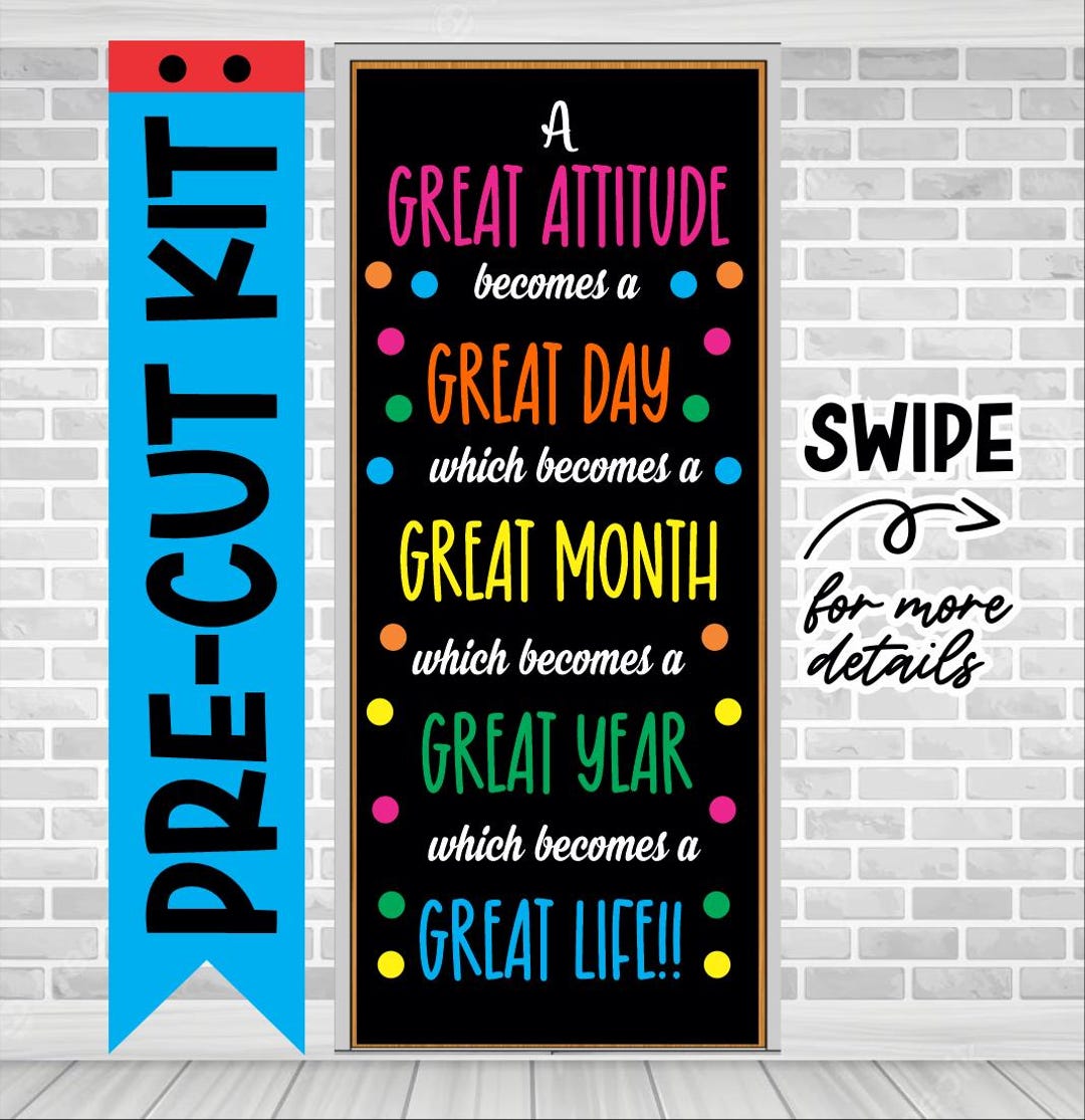 GREAT ATTITUDE School Door Decoration Kit Classroom Door Decoration ...