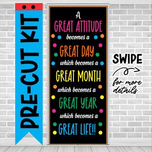 GREAT ATTITUDE School Door Decoration Kit Classroom Door Decoration ...