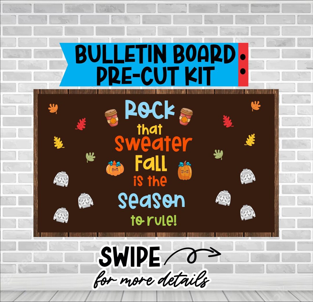 Fall Bulletin Board Precut Kit | Precut Autumn Classroom Door Decor Set ...