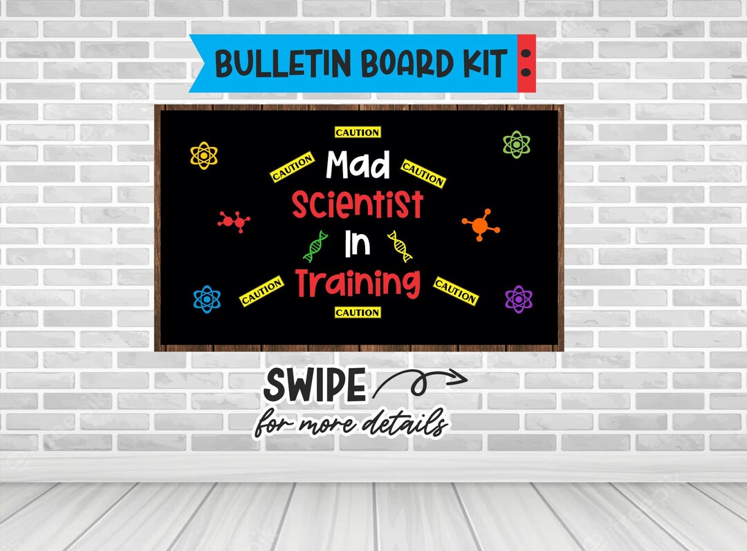 MAD SCIENTIST Bulletin Board Letter Classroom Decoration Teacher ...