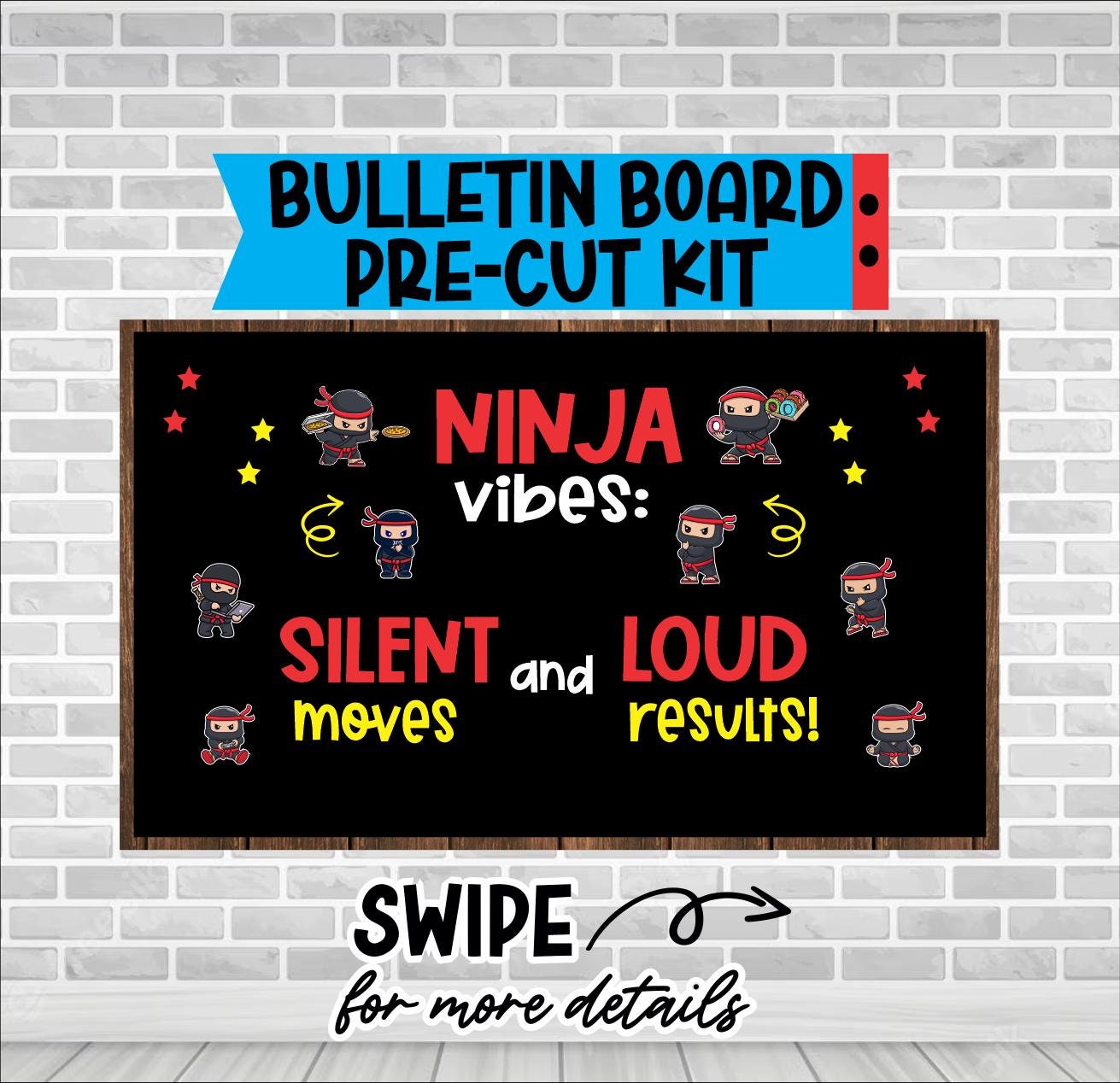 Ninja Vibes Precut Bulletin Board Decoration Kit - Etsy