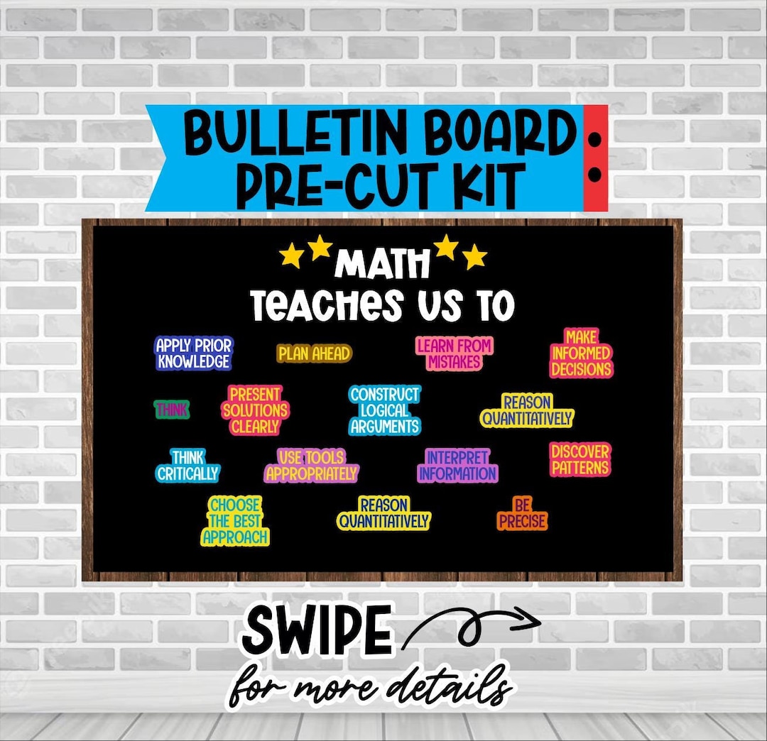 MATH Teaches Us Bulletin Board Kit: Classroom Decoration - Etsy